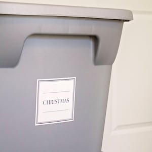 Holiday Storage Labels Storage Decor Tote Labels INSTANT DOWNLOAD ...