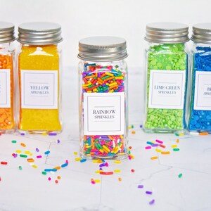 SET of 50 Sprinkle Labels - INSTANT DOWNLOAD - Baking Cabinet ...