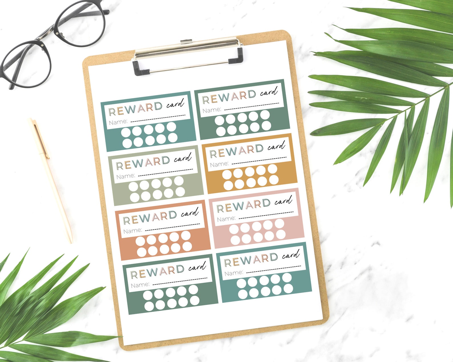 Kids Positive Reinforcement Reward Punch Cards Reward Cards - Etsy