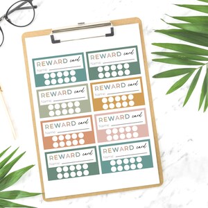 Kids Positive Reinforcement Reward Punch Cards | Reward Cards | Kids ...