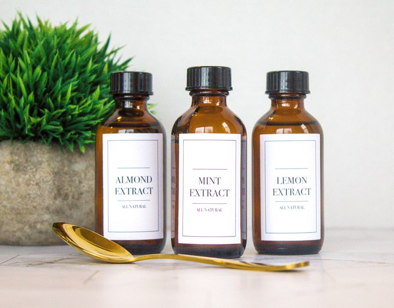 SET of 30 Baking Extract Labels - INSTANT DOWNLOAD - Baking Cabinet ...