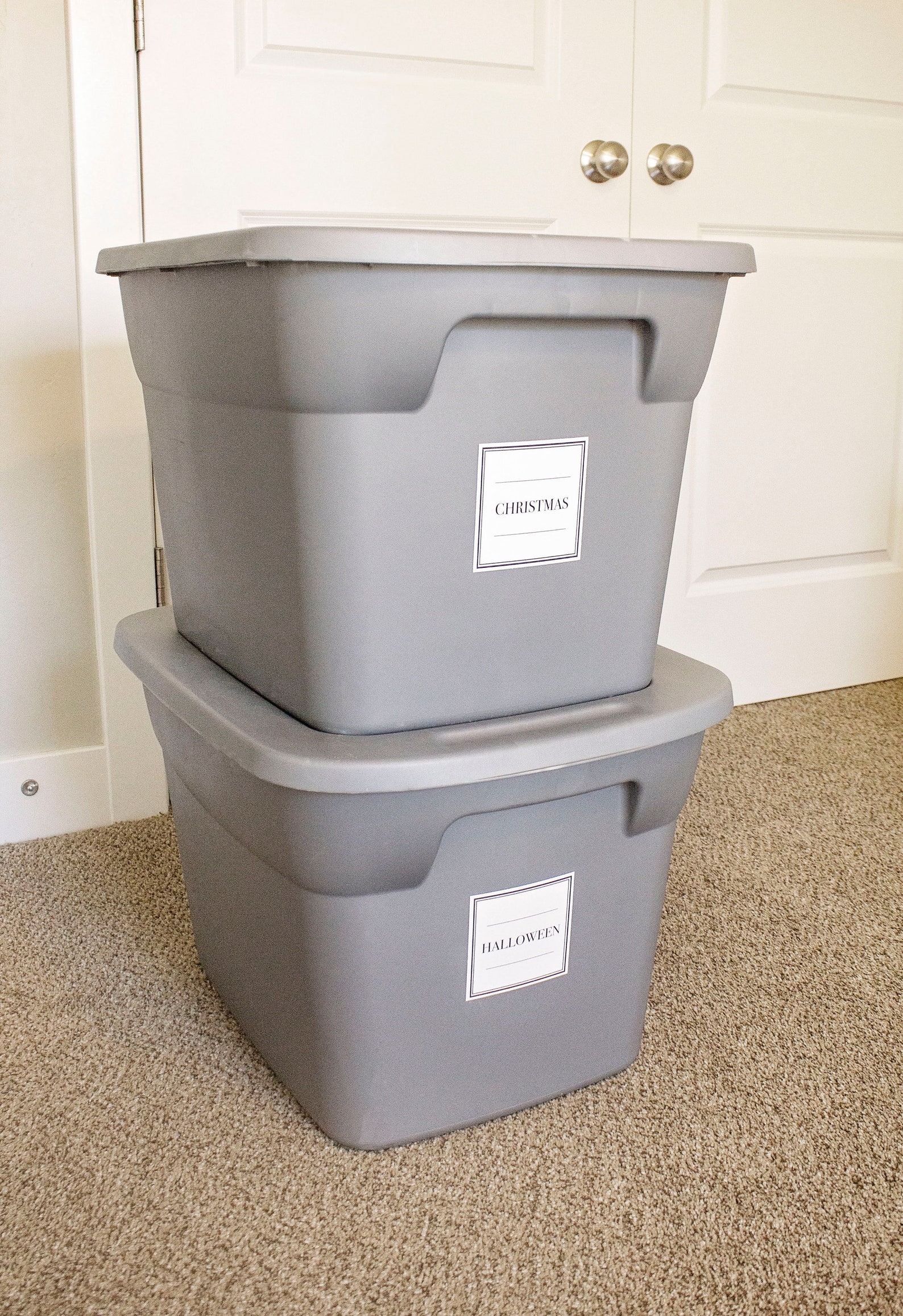 Holiday Storage Labels Storage Decor Tote Labels INSTANT - Etsy