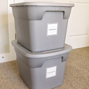 Holiday Storage Labels - Storage Decor Tote Labels - INSTANT DOWNLOAD ...