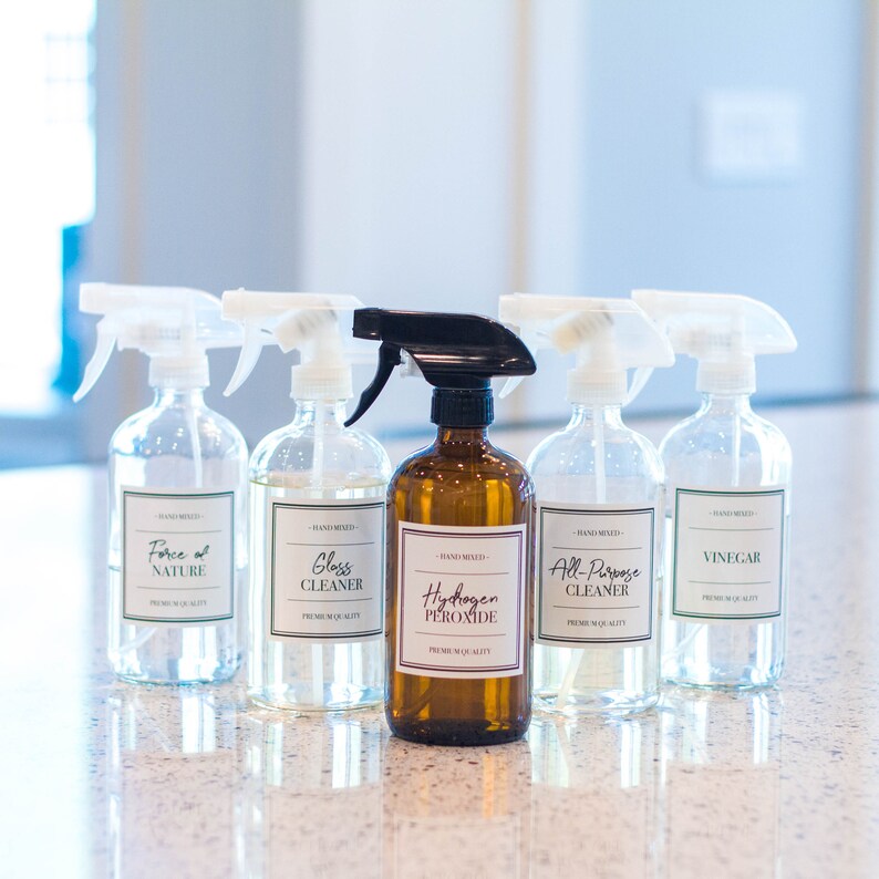 SET of 28 Cleaning Bottle Labels INSTANT DOWNLOAD Labeling | Etsy