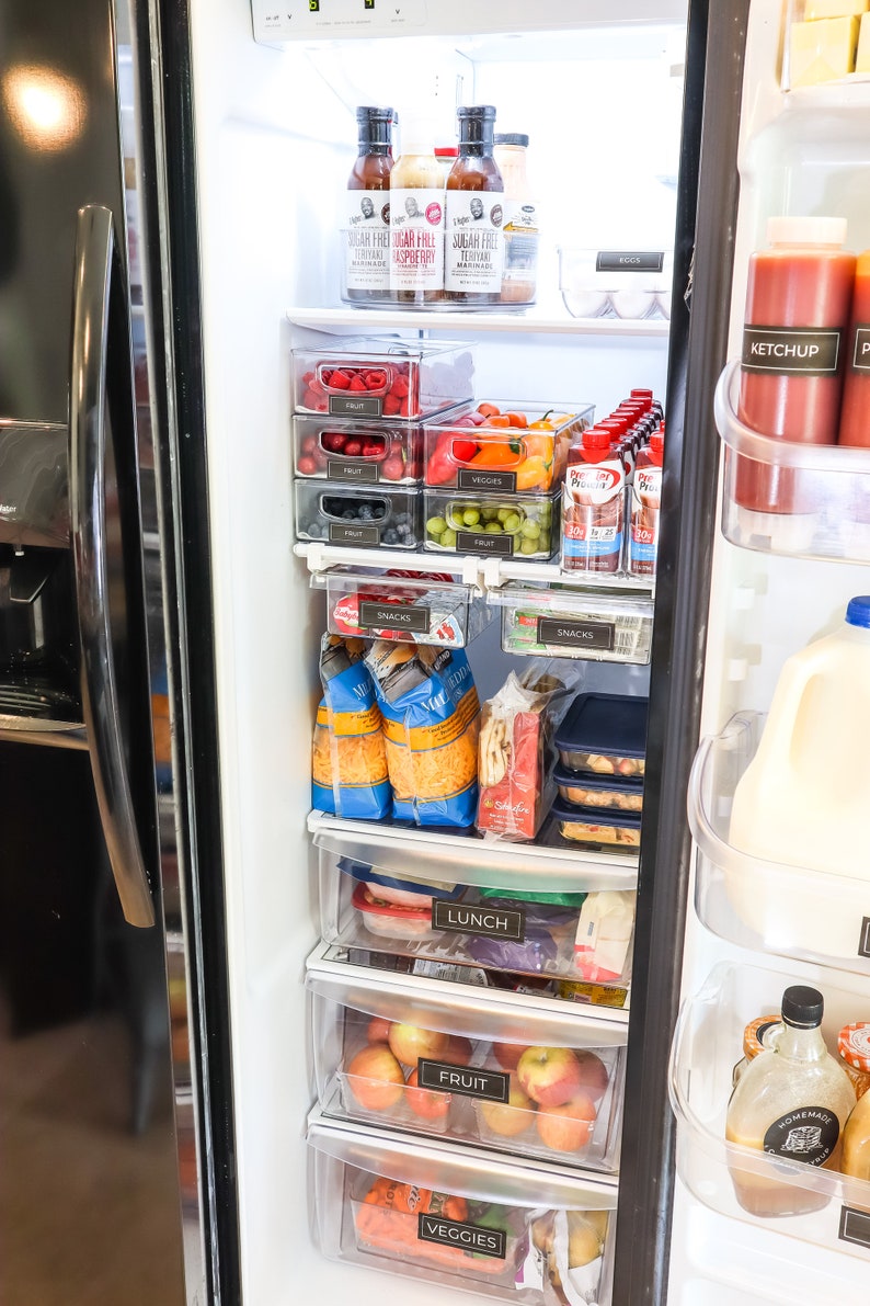 EDITABLE Fridge Labels - INSTANT DOWNLOAD - Refrigerator Labels - Print ...