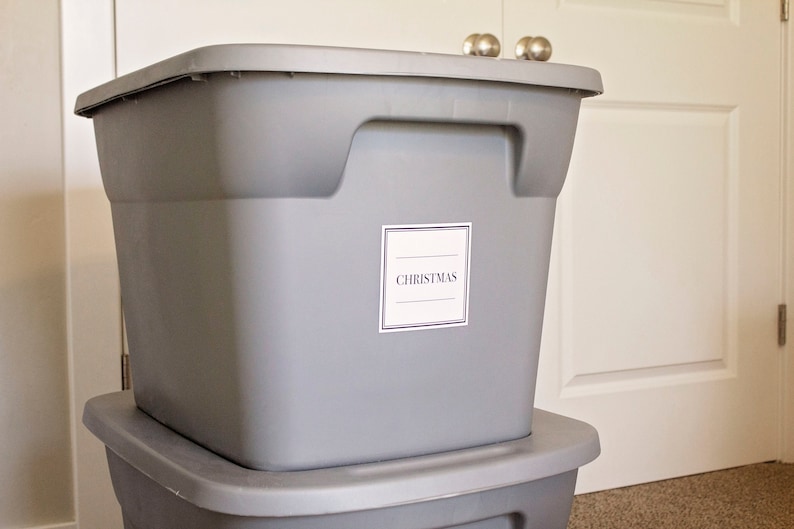 Holiday Storage Labels Storage Decor Tote Labels INSTANT - Etsy