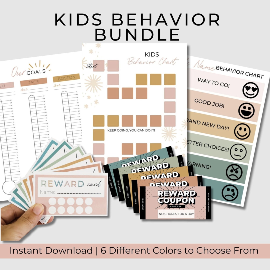 Kids Behavior Chart and Reward Bundle | Star Chart | Homeschool Chart ...