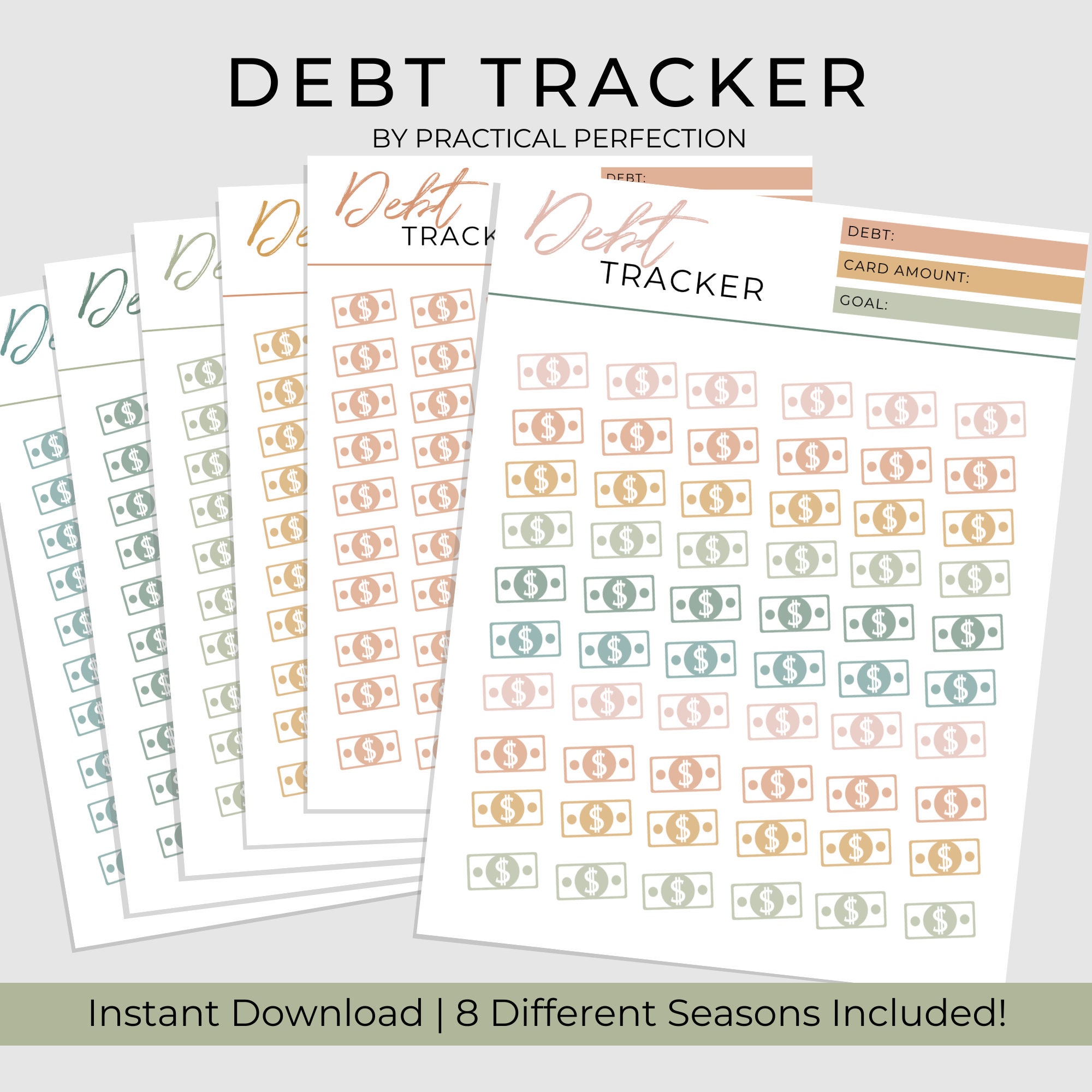 Debt Tracker Printable Finance Tracker Debt Snowball | Etsy