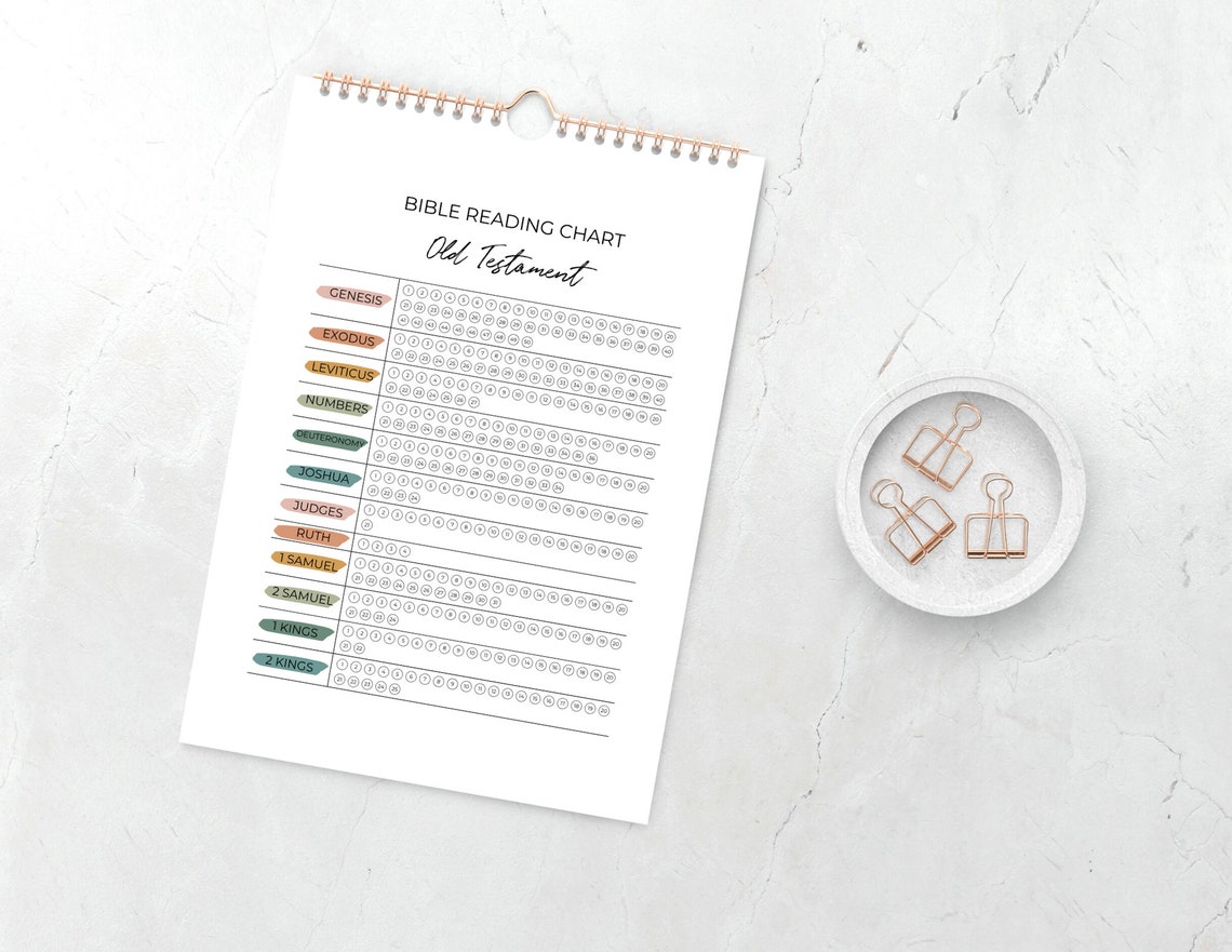 Old Testament Reading Chart Bible Reading Tracker Old - Etsy