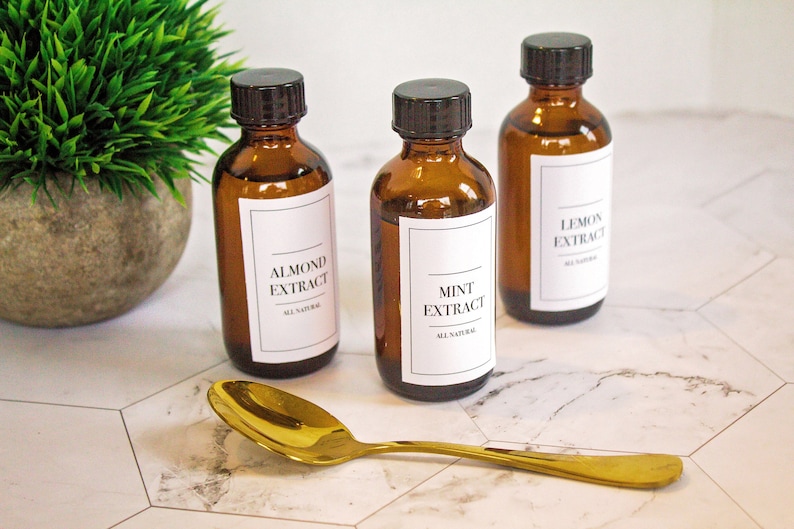 SET of 30 Baking Extract Labels - INSTANT DOWNLOAD - Baking Cabinet ...