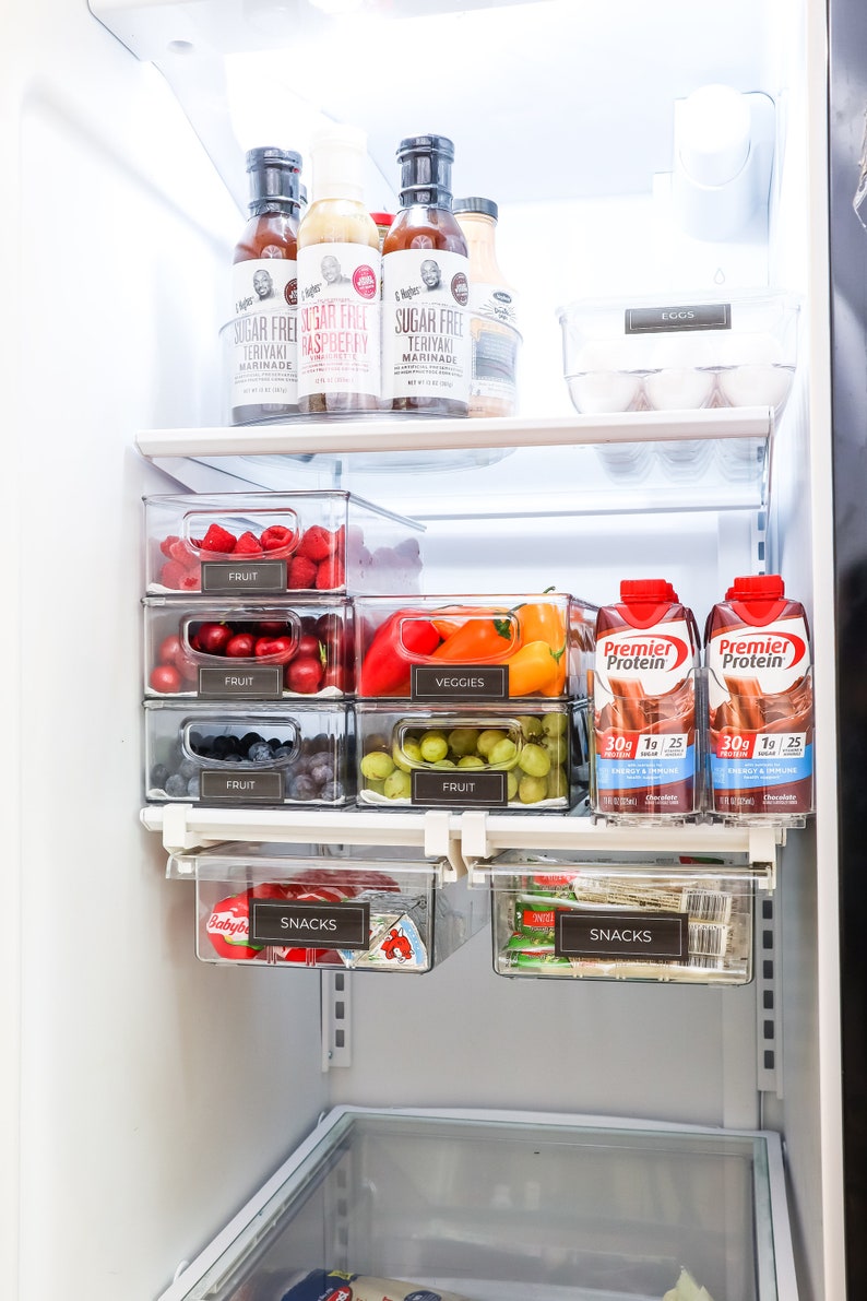 EDITABLE Fridge Labels - INSTANT DOWNLOAD - Refrigerator Labels - Print ...