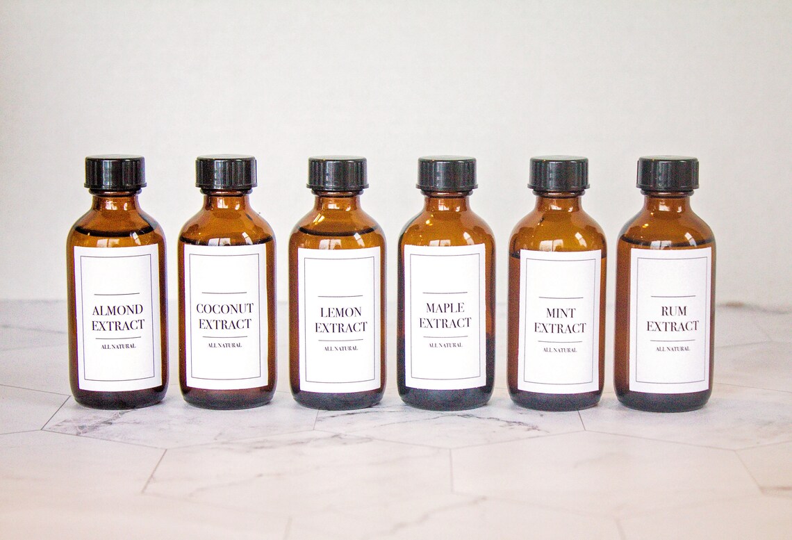 SET of 30 Baking Extract Labels - INSTANT DOWNLOAD - Baking Cabinet ...