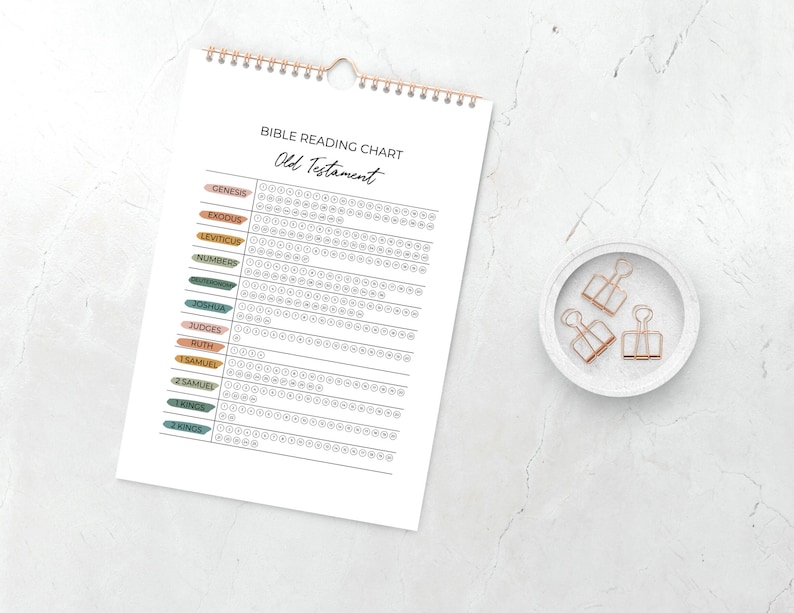 Old Testament Reading Chart Bible Reading Tracker Old - Etsy