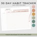 Monthly Habit Tracker Printable 30 Day Habit Tracker - Etsy