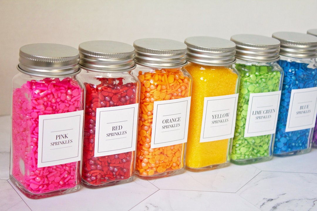 SET of 50 Sprinkle Labels - INSTANT DOWNLOAD - Baking Cabinet ...