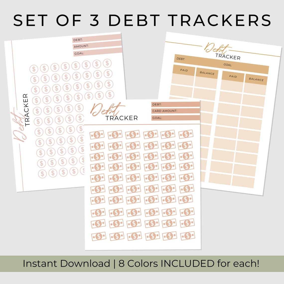 Debt Tracker Printable Finance Tracker Debt Snowball - Etsy