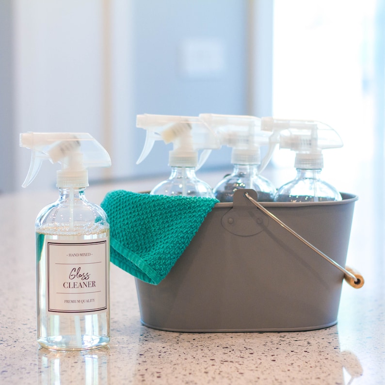 SET of 28 Cleaning Bottle Labels - INSTANT DOWNLOAD - Labeling ...