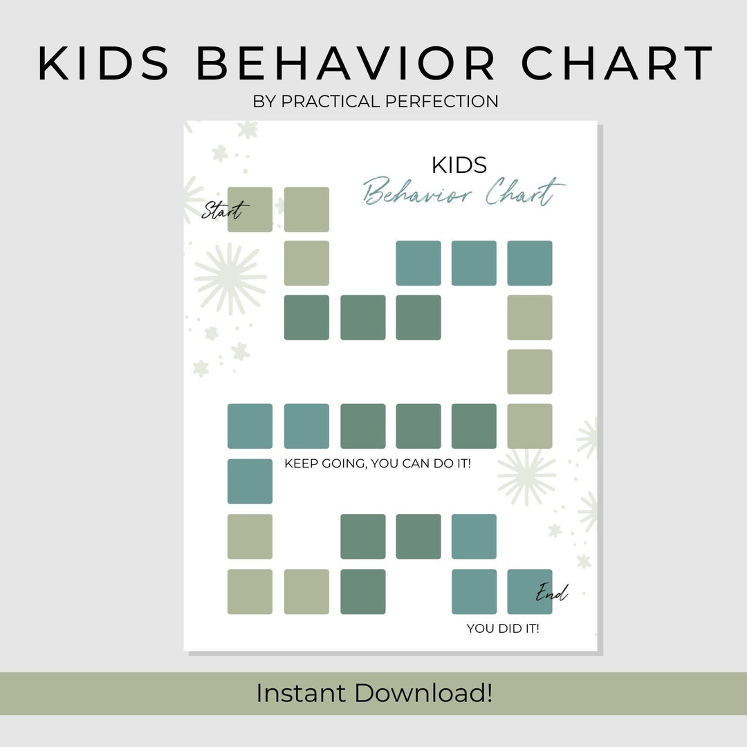 Kids Behavior Chart | Star Chart | Homeschool Chart | Reward Chart - Etsy