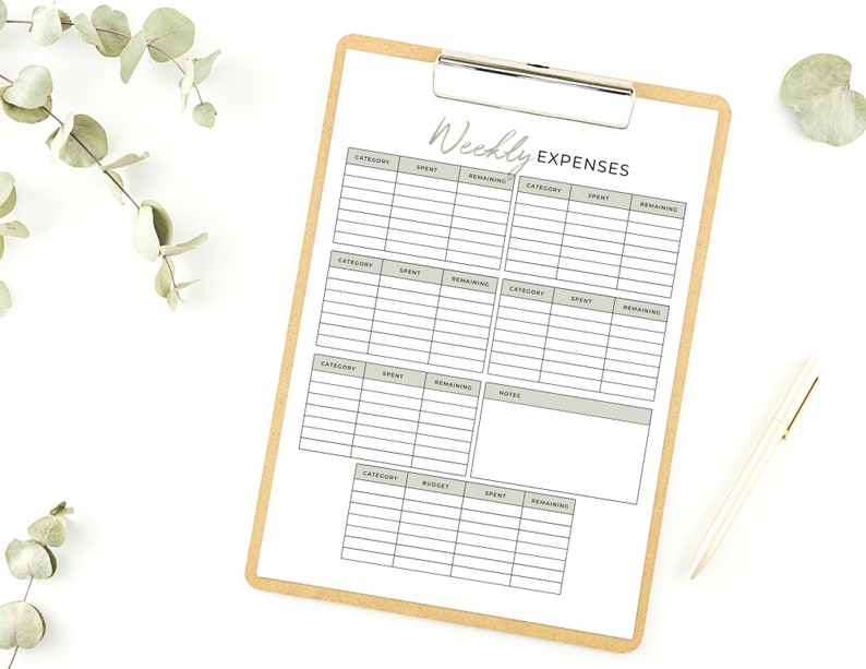 Weekly Budget Planner Printable Finance Planner Printable | Etsy