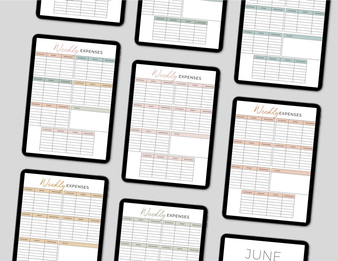 Weekly Budget Planner Printable Finance Planner Printable | Etsy