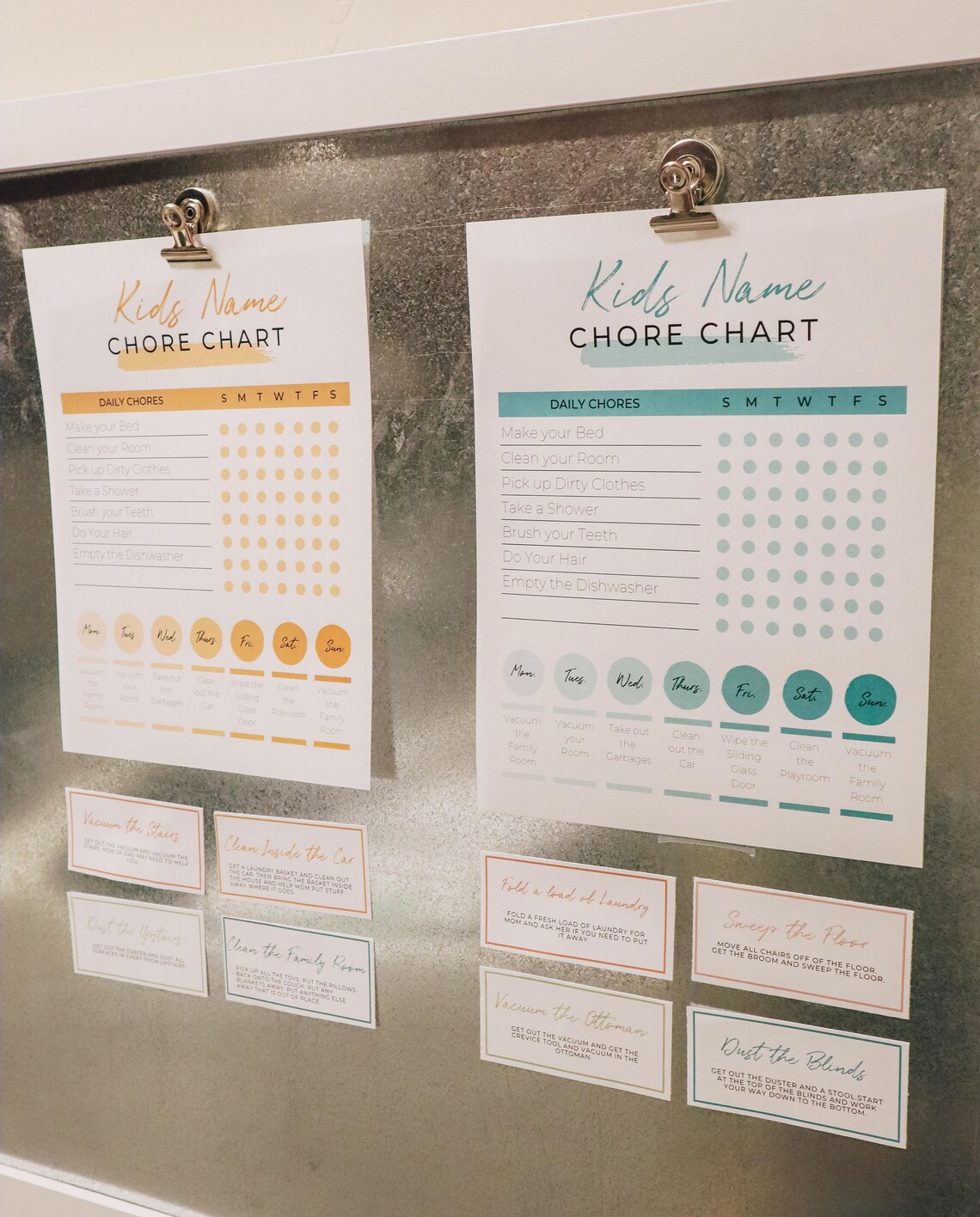 EDITABLE Kids Chore Chart Cards Chore Cards Responsibility - Etsy