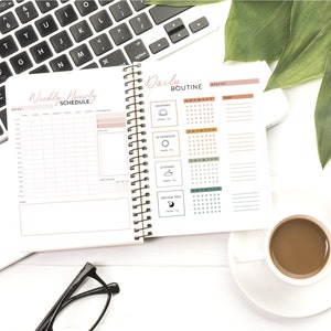 Undated Printable Daily Routine Planner Pages PDF | Cute Daily Planner ...