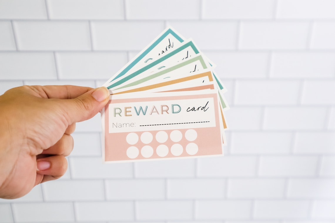 Kids Positive Reinforcement Reward Punch Cards Reward Cards - Etsy