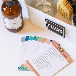Kids Cleaning Cards | Printable Cleaning Checklist by Room | Cleaning ...