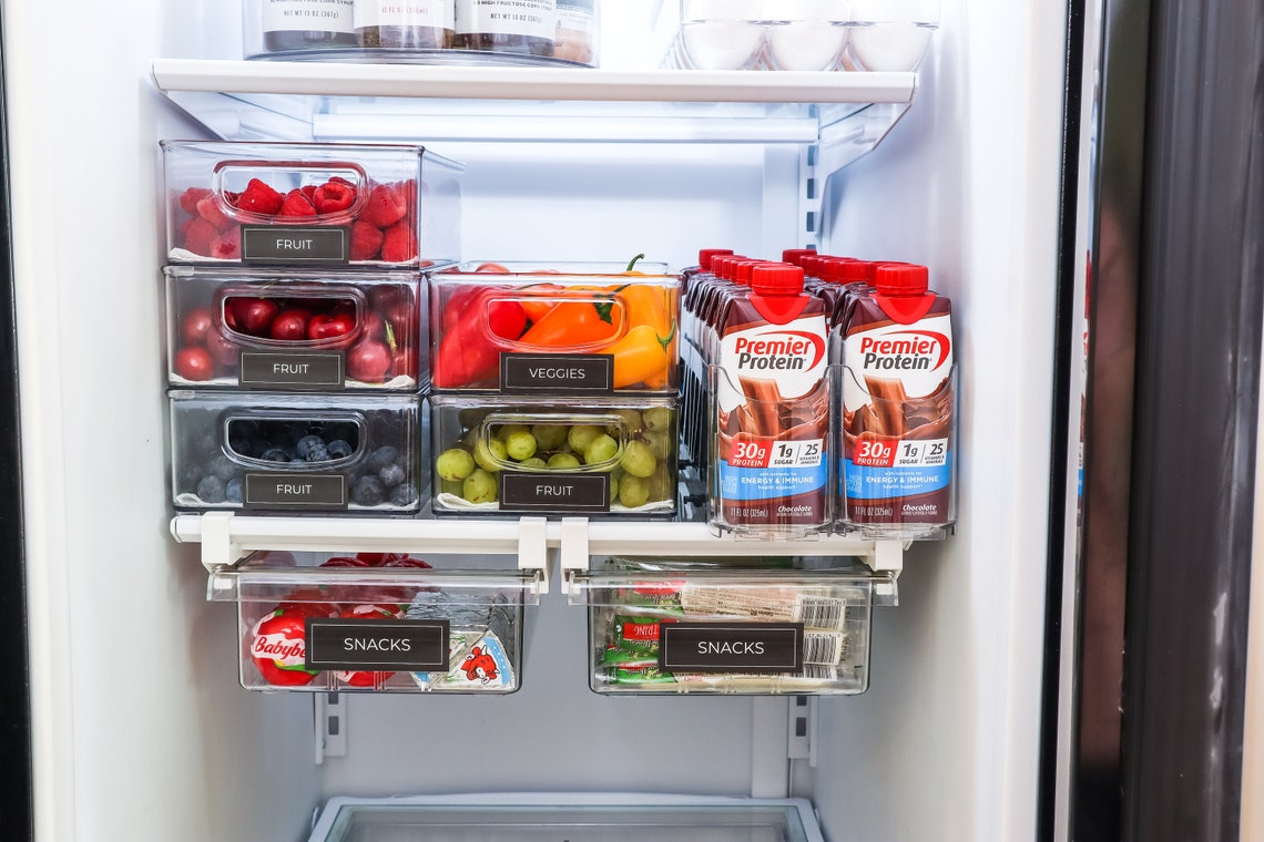 EDITABLE Fridge Labels - INSTANT DOWNLOAD - Refrigerator Labels - Print ...