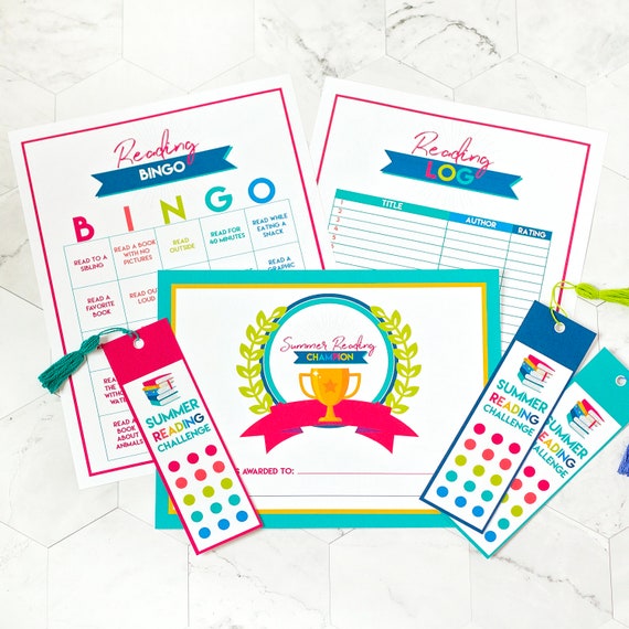 Kids Reading Program Bingo Bookmark Award Tracker Download - Etsy