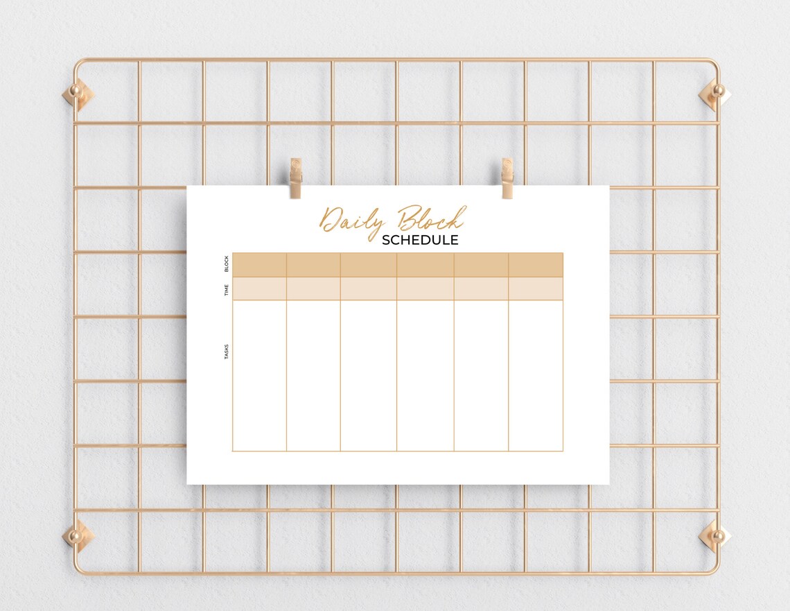 Block Scheduling Printable PDF Block Planner Daily | Etsy