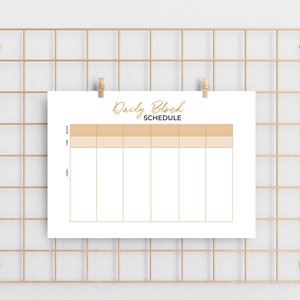 Block Scheduling Printable PDF | Block Planner | Daily Schedule Planner ...