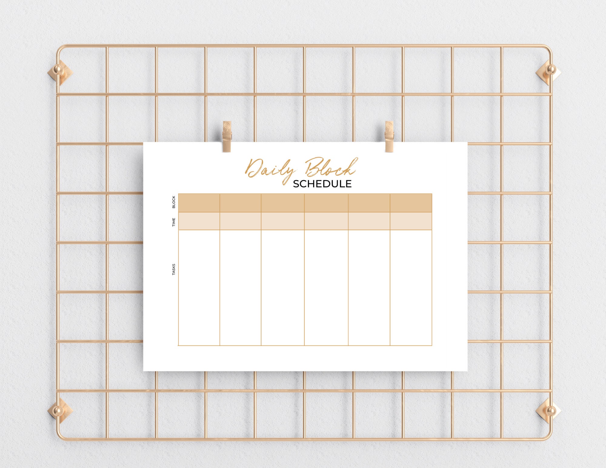 Block Scheduling Printable PDF | Block Planner | Daily Schedule Planner ...