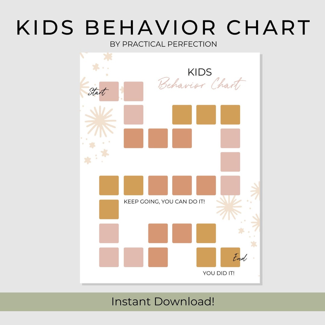 Kids Behavior Chart | Star Chart | Homeschool Chart | Reward Chart - Etsy