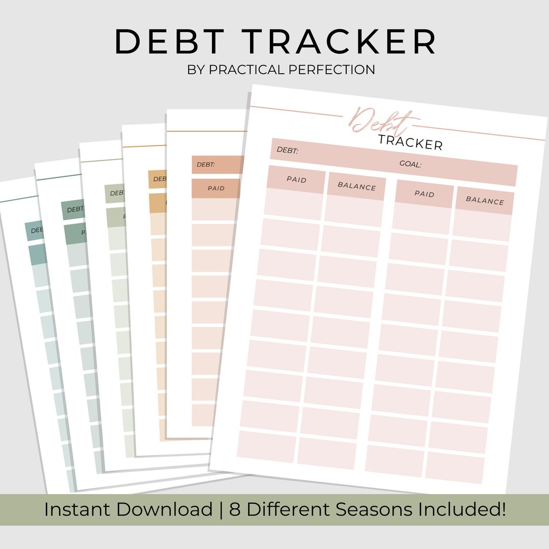 Debt Tracker Printable | Finance Tracker | Debt Snowball Tracker - Etsy