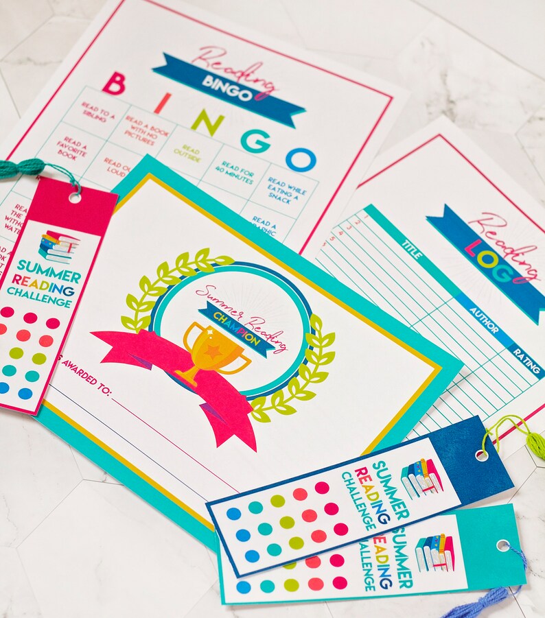 Kids Reading Program Bingo Bookmark Award Tracker Download Printable - Etsy