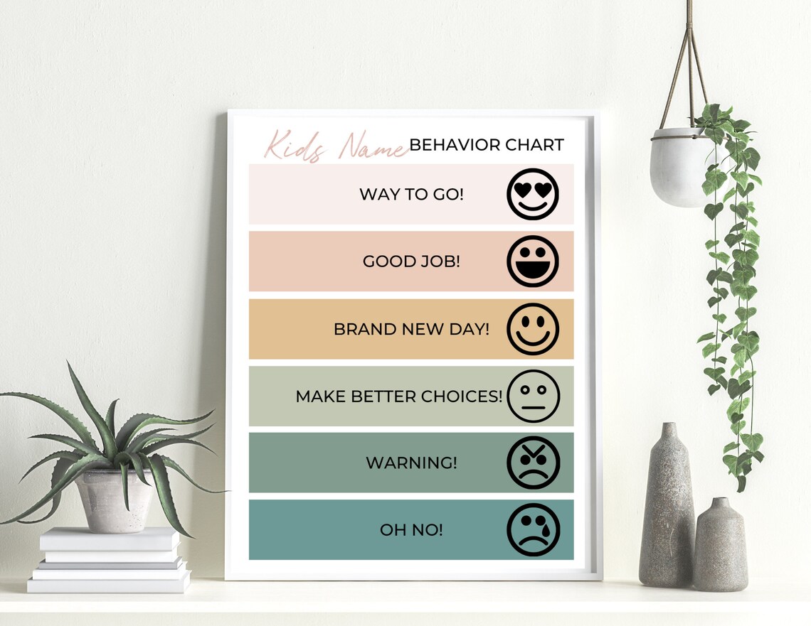 Kids Behavior Chart Star Chart Homeschool Chart - Etsy