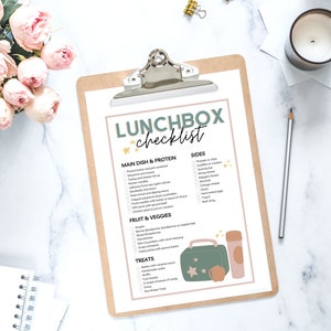 Lunchbox Idea Sheet | Printable Lunchbox Page With Easy School Lunches ...