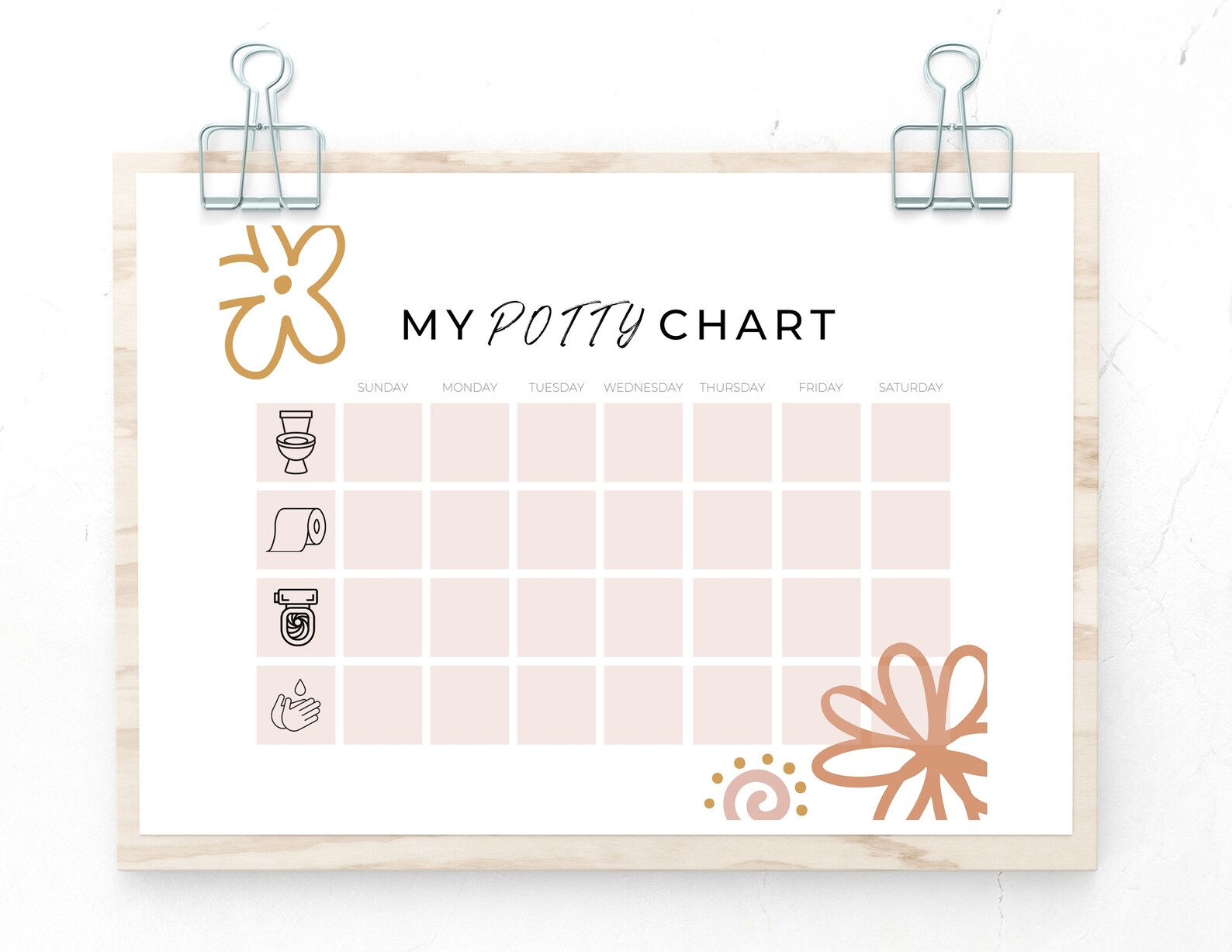 Printable Potty Chart Reward Chart Potty Training Chart - Etsy