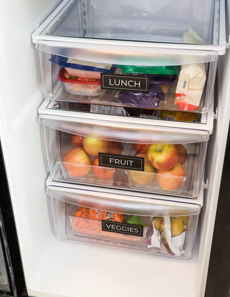 EDITABLE Fridge Labels - INSTANT DOWNLOAD - Refrigerator Labels - Print ...