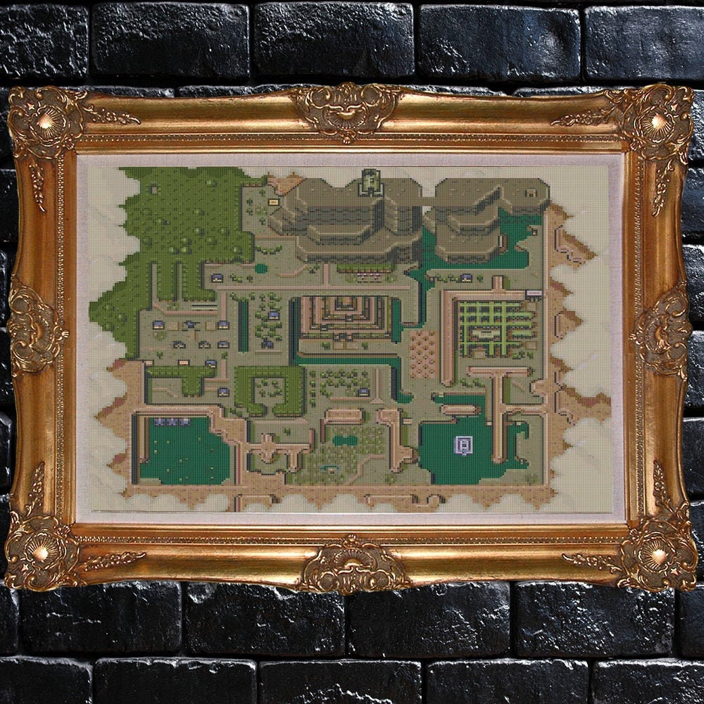 Zelda Dark World A Link to the Past Cross Stitch Pattern World Map - Etsy