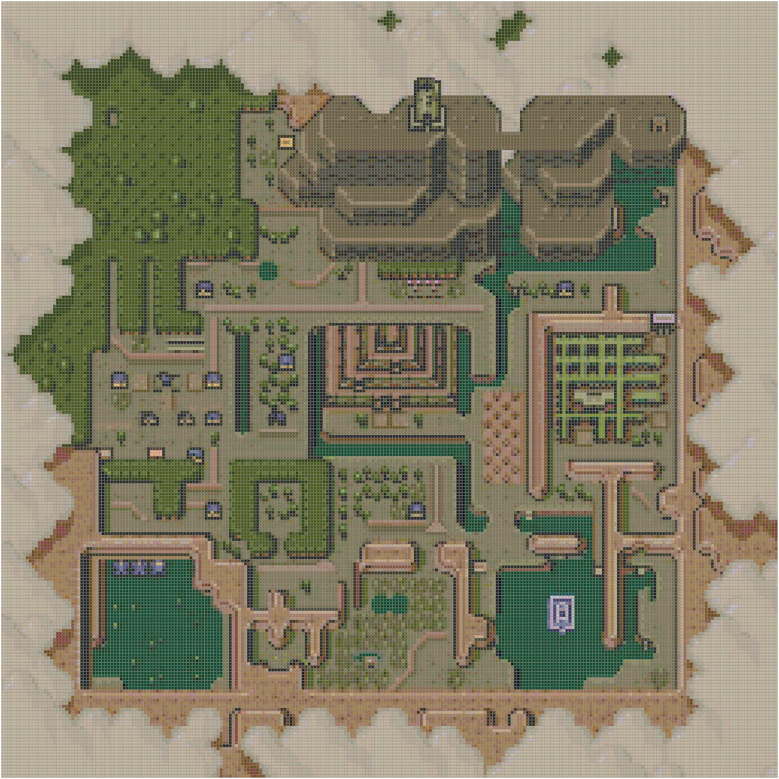 Zelda Dark World A Link to the Past Cross Stitch Pattern World Map - Etsy