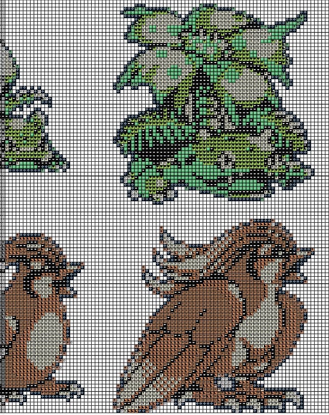 Classic Pokemon Red and Blue Sprites All 151 First Generation Pokemon ...