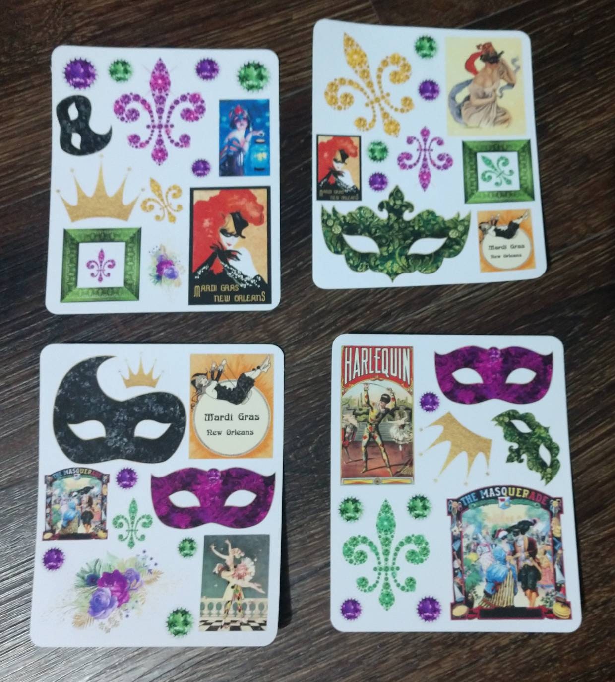 Stickers, Labels & Tags Masquerade Stickers Free Shipping in US. Mardi ...