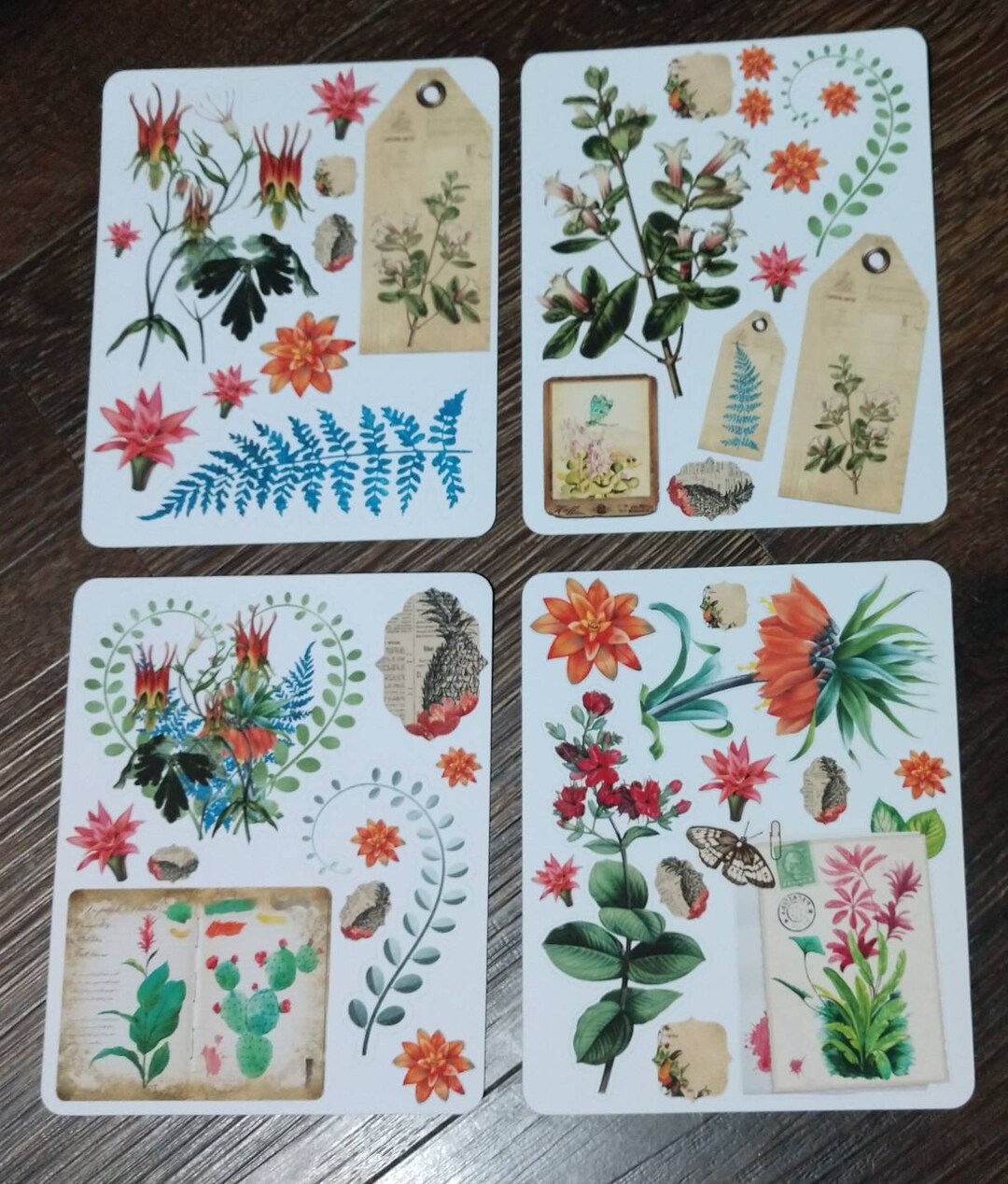 Vintage Tropical Sticker Set. Tropical Stickers. Planner Sticker. - Etsy