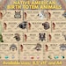 Native American Birth Totem Animals | Instant Digital Download ...