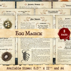EGG MAGICK | Instant Digital Download Printable Book of Shadows ...