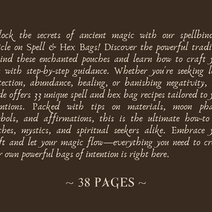 SPELL and HEX BAGS | Instant Digital Download Printable Book of Shadows ...