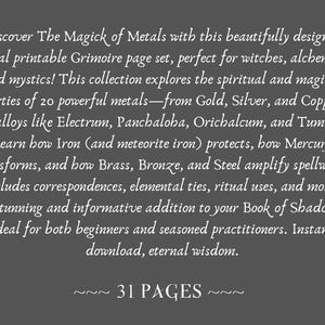 The MAGICK of METALS | Instant Digital Download Printable Book of ...