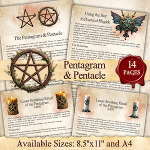 PENTAGRAM and PENTACLE | Instant Digital Download Book of Shadows ...